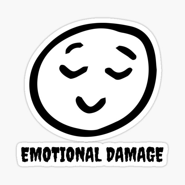 "Emotional Damage" Sticker for Sale by sheetpangasa | Redbubble
