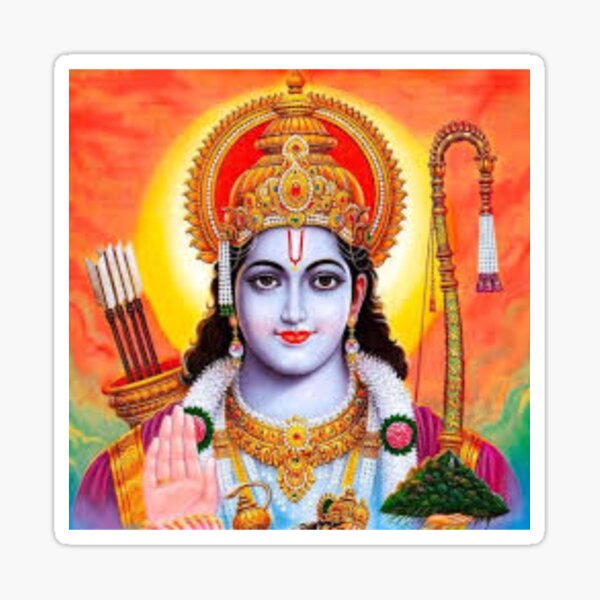 "Jai Shri Ram" Sticker for Sale by RasikaDesigns | Redbubble