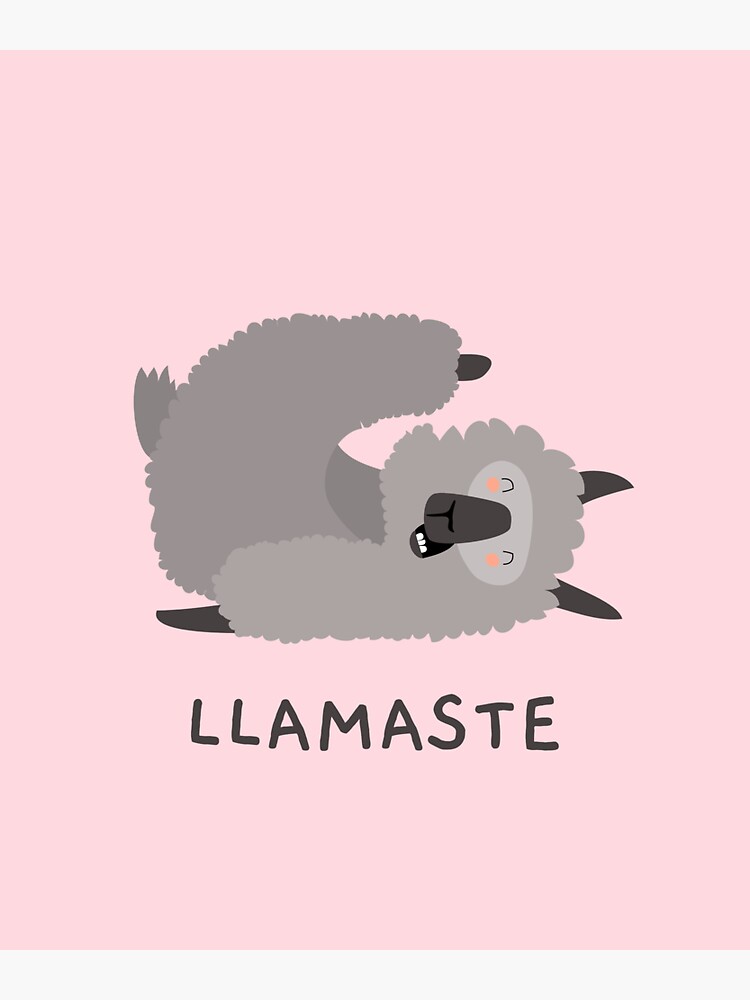 "llamaste llama yoga nameste" Sticker for Sale by 2ModernHippies ...