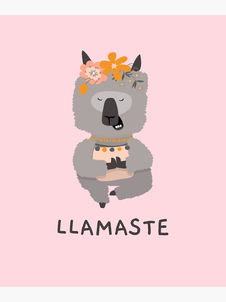 "llamaste llama yoga nameste" Sticker for Sale by 2ModernHippies ...