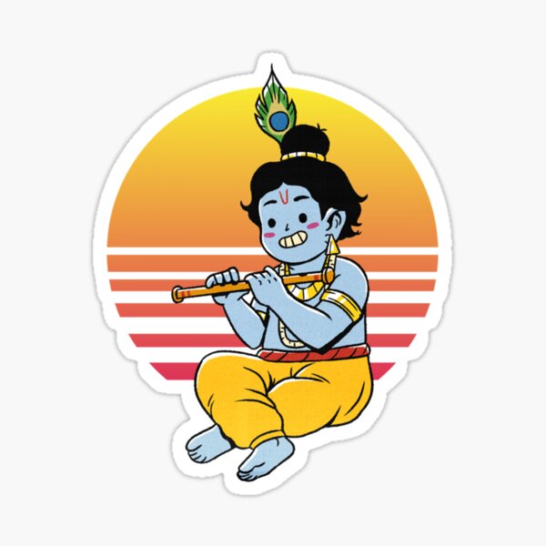 "janmashtami " Sticker by RasikaDesigns | Redbubble