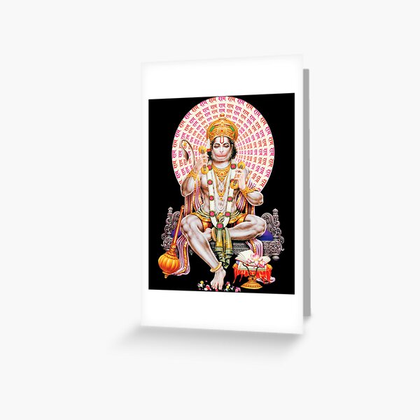 "Lord Hanuman ji chanting Ram Naam - Jai Shree Ram. " Greeting Card by ...