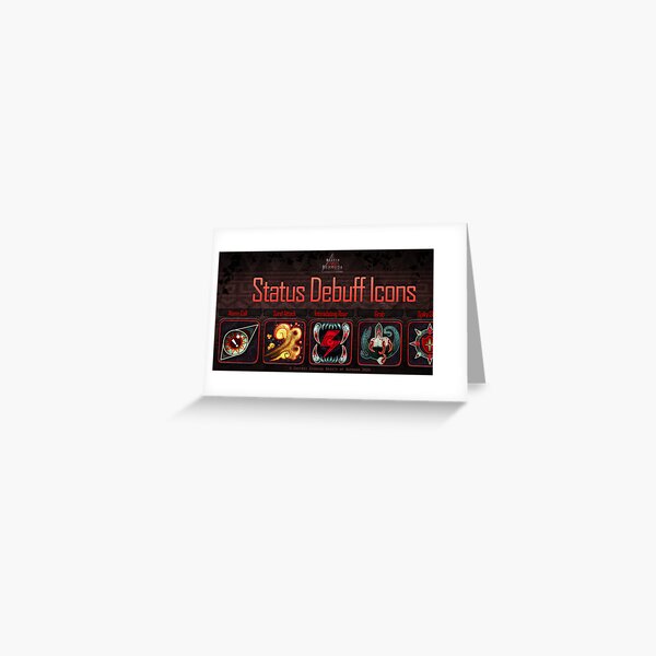 "In-game Status Debuffs Poster" Greeting Card by BeastsOfBermuda ...