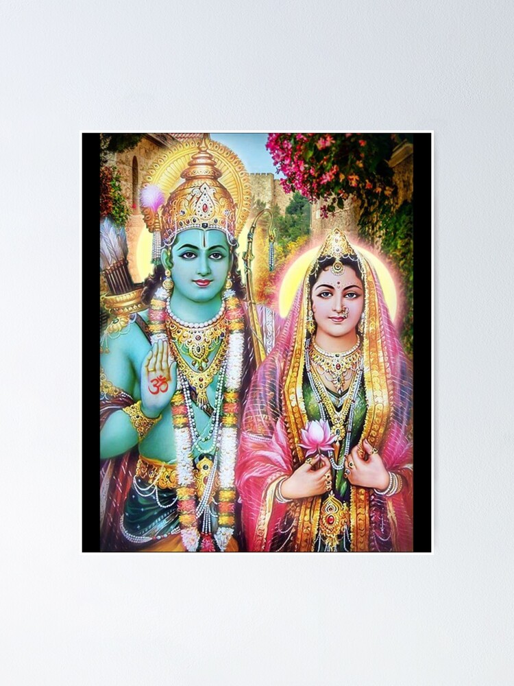 "Sri Sri Sita Rama " Poster for Sale by RasikaDesigns | Redbubble