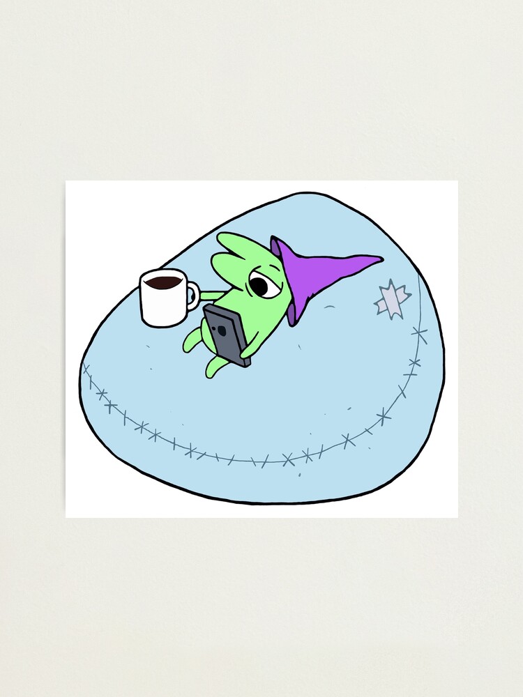 "Glep on his Bean Bag Chair Smiling Friends - Adult Swim" Photographic ...