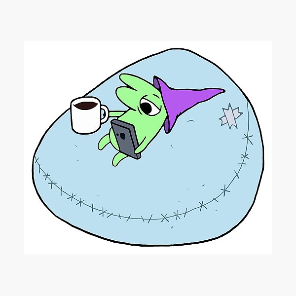 "Glep on his Bean Bag Chair Smiling Friends - Adult Swim" Photographic ...