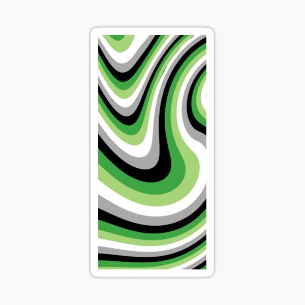 "Wavy Aro" Sticker for Sale by bird-brained | Redbubble
