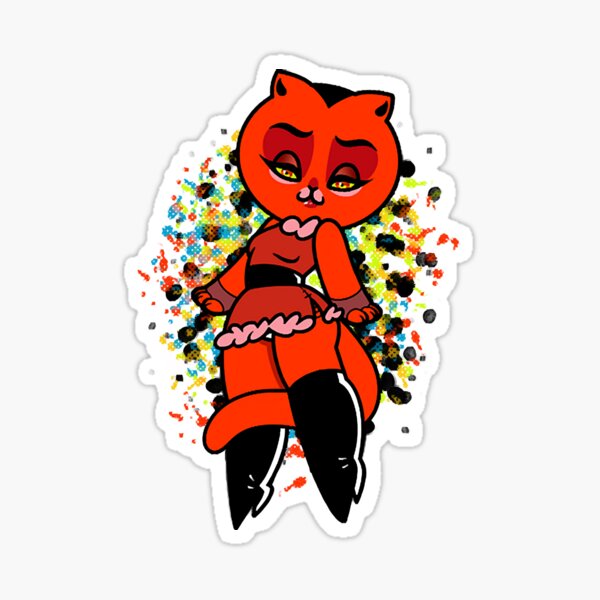 "Spicy kitty " Sticker by VxqmjQJ | Redbubble