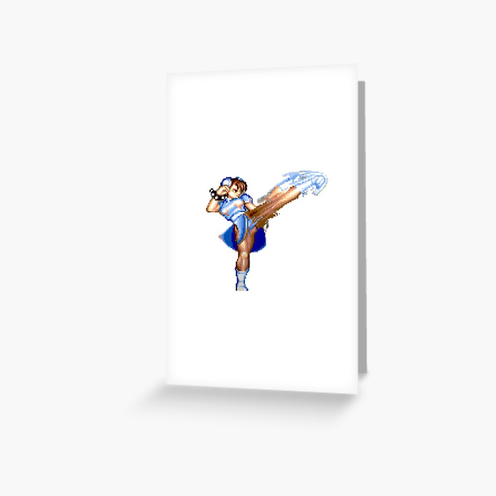 "Chun Li streetfighter kick" Greeting Card by lawrencebrian | Redbubble