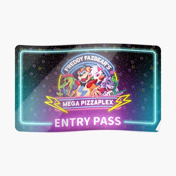 "fnaf entry pass" Poster for Sale by moonlit-art | Redbubble
