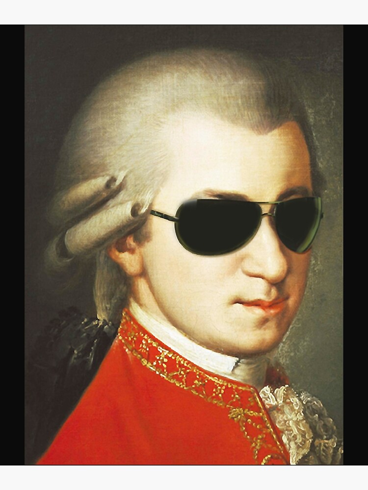 "Mozart Wearing Sunglasses Long T-Shirt.png" Poster for Sale by ...