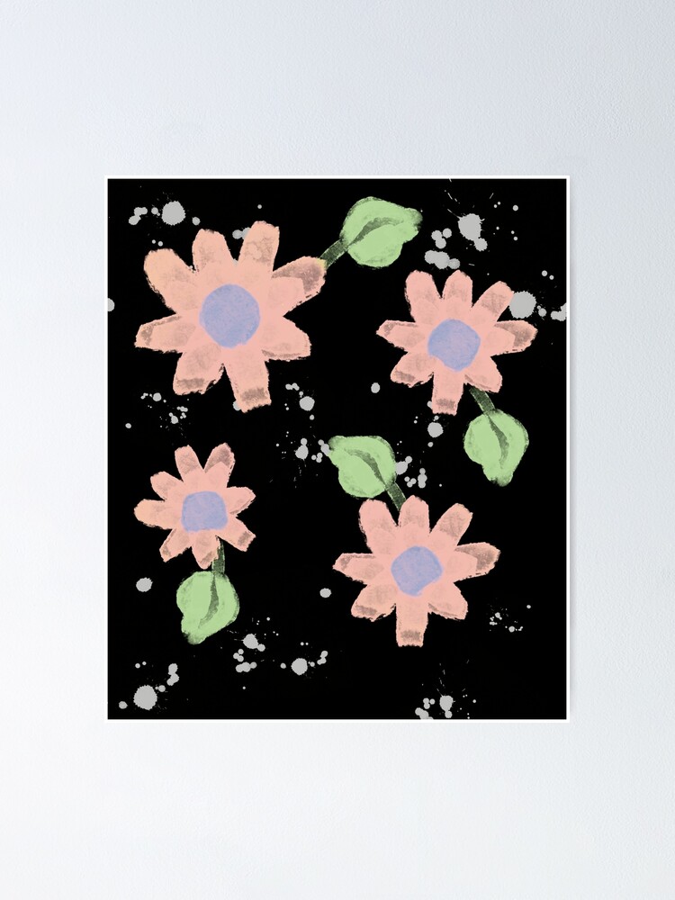 "Simple Pink Watercolor Floral Pattern" Poster for Sale by ...
