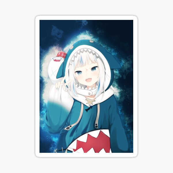 "Hololive - Gawr Gura" Sticker for Sale by WaifuFury | Redbubble