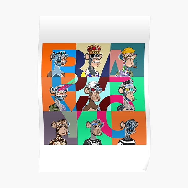 "BAYC Tribute" Poster for Sale by ragaco | Redbubble
