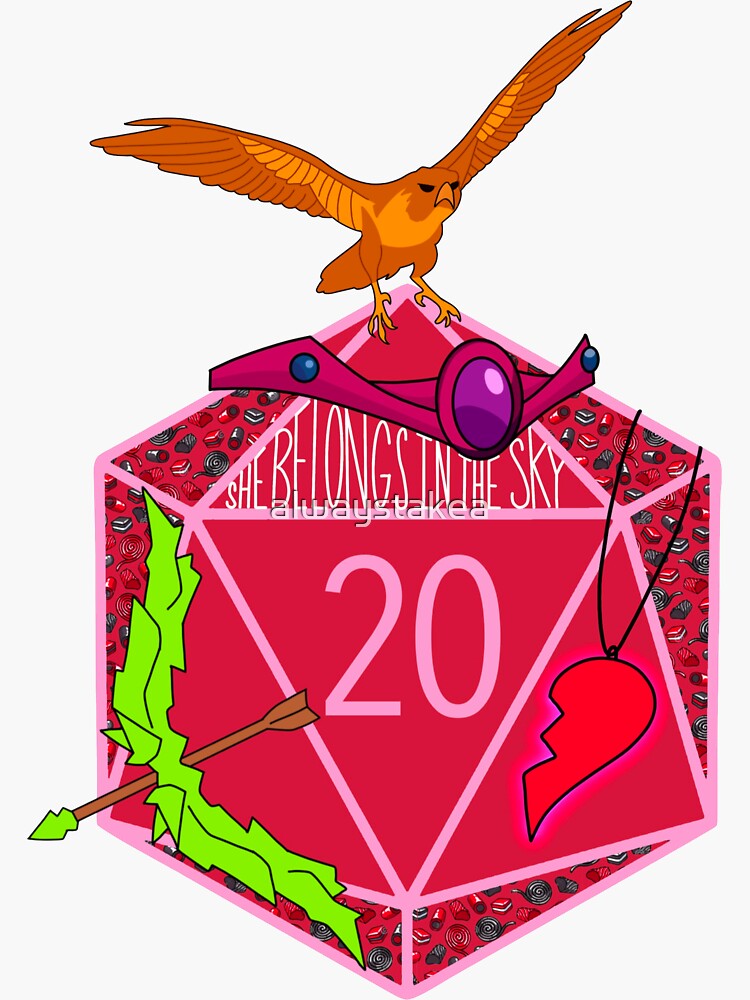 "Ruby Rocks D20" Sticker for Sale by alwaystakea | Redbubble