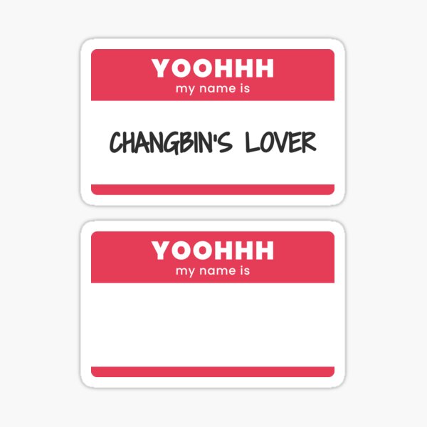 "Stray Kids Changbin Name Tag" Sticker for Sale by imsofandom | Redbubble