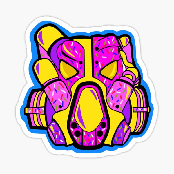 "Slocum joes x01 power armor helmet " Sticker for Sale by ...