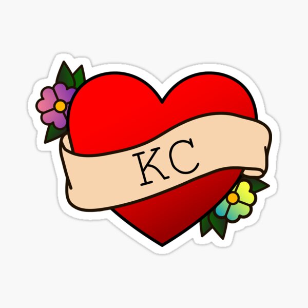 "KC old school heart" Sticker for Sale by enamalbjerdekx | Redbubble