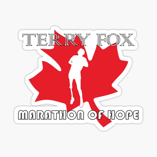 "Terry Fox Classic T-Shirt.png" Sticker for Sale by Jackdina | Redbubble