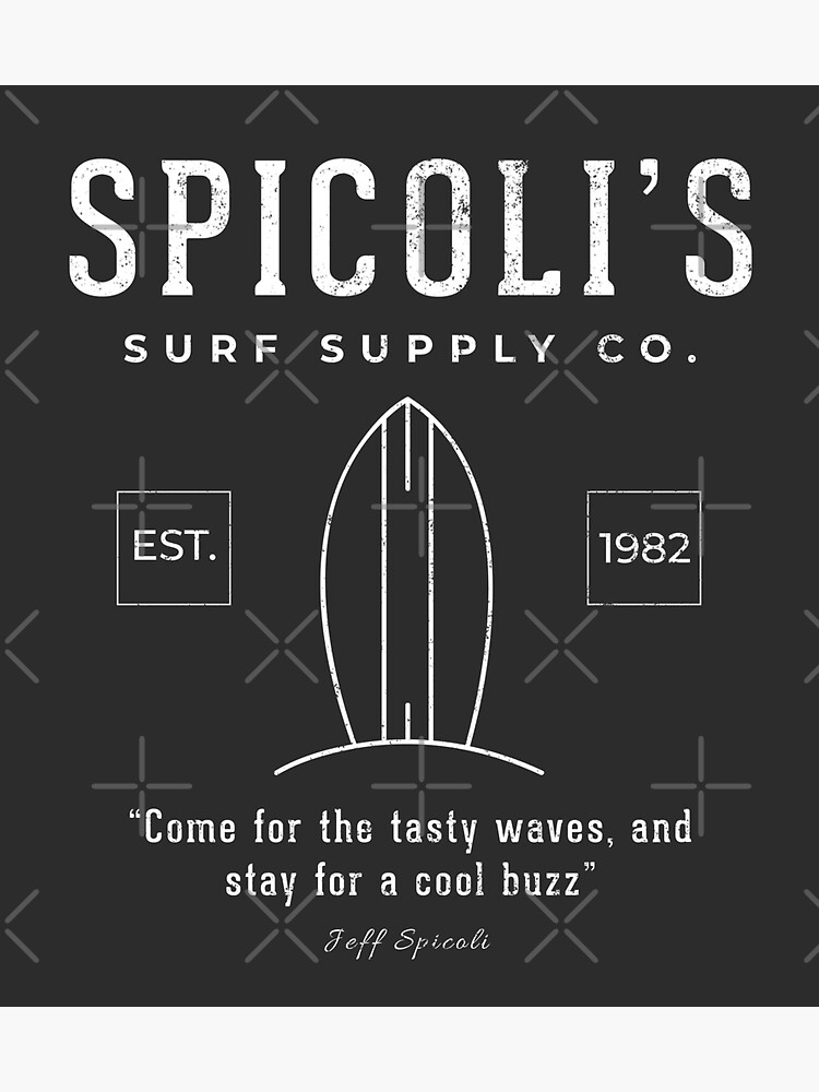 "Spicoli's Surf Supply Co. - Est. 1982" Sticker for Sale by Primotees ...