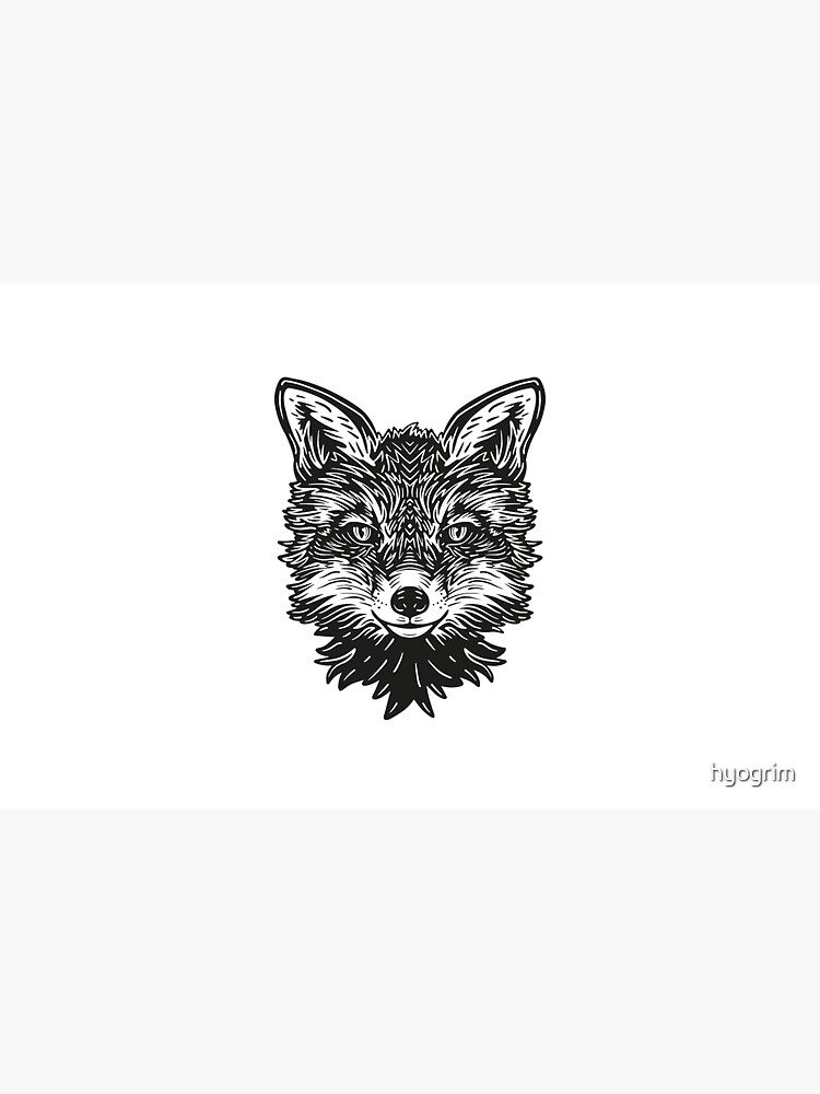 "Fox_line drawing series " Sticker by hyogrim | Redbubble