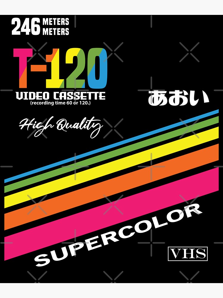 "Retro 80s VHS Japanese" Sticker by Xaxisiar | Redbubble