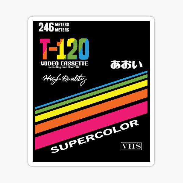 "Retro 80s VHS Japanese" Sticker by Xaxisiar | Redbubble