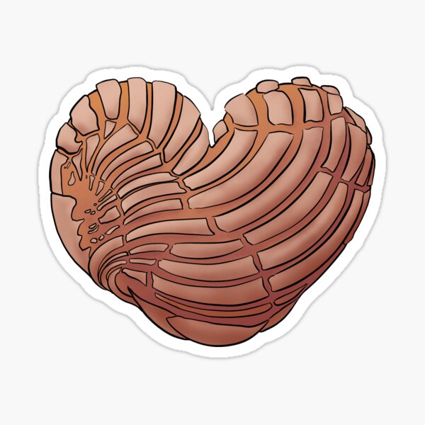 "Heart Concha Pan Dulce" Sticker for Sale by jesbala | Redbubble