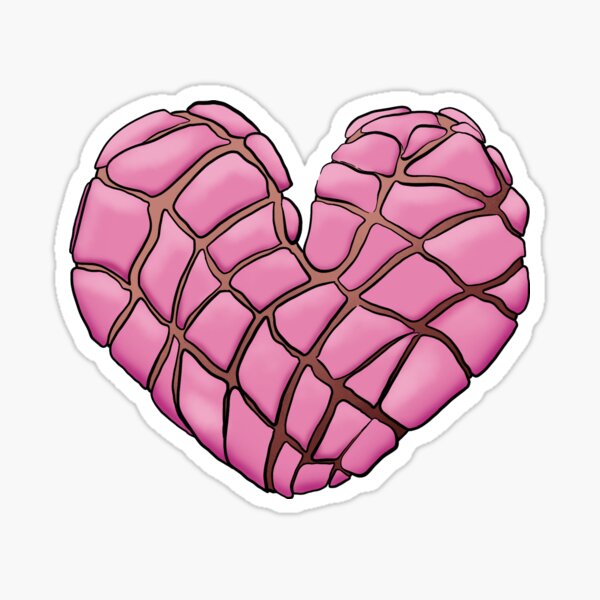 "Pink Heart Concha Pan Dulce" Sticker for Sale by jesbala | Redbubble