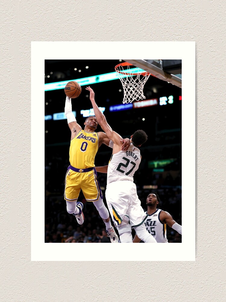 "Russell Westbrook Posterized Dunk Rudy Gobert" Art Print for Sale by ...