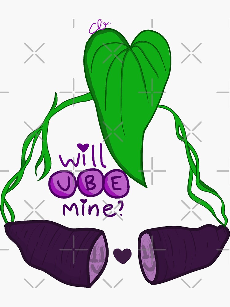 "Will Ube Mine - Ube Plant" Sticker for Sale by Dino-Da-Dragon | Redbubble