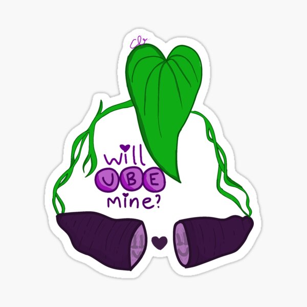 "Will Ube Mine - Ube Plant" Sticker for Sale by Dino-Da-Dragon | Redbubble