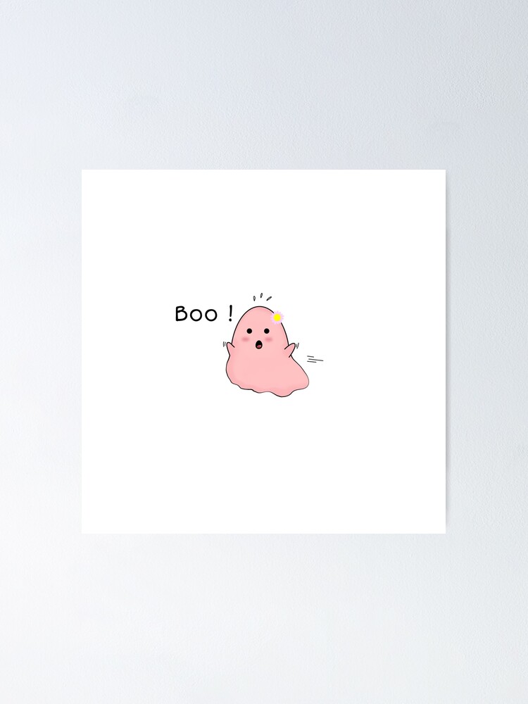 "Cute Little Ghost" Poster for Sale by art-ellya | Redbubble
