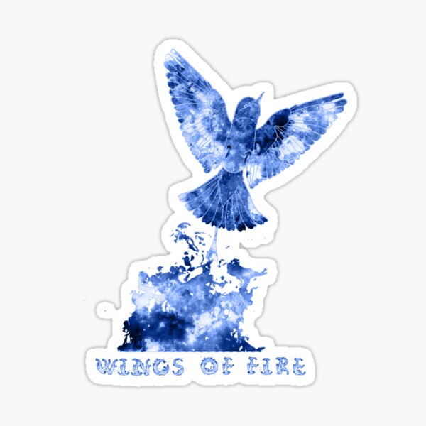 "WINGS OF FIRE BLUE FLAME" Sticker for Sale by GREENOART | Redbubble