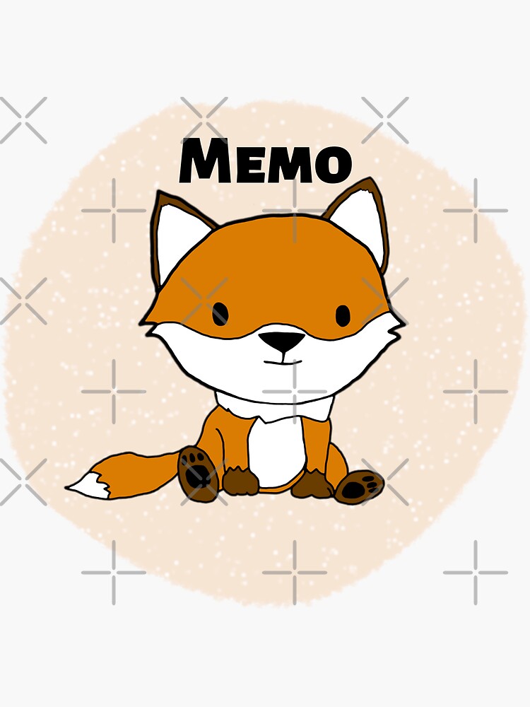 "Memo The Fox" Sticker by ImperialRose | Redbubble