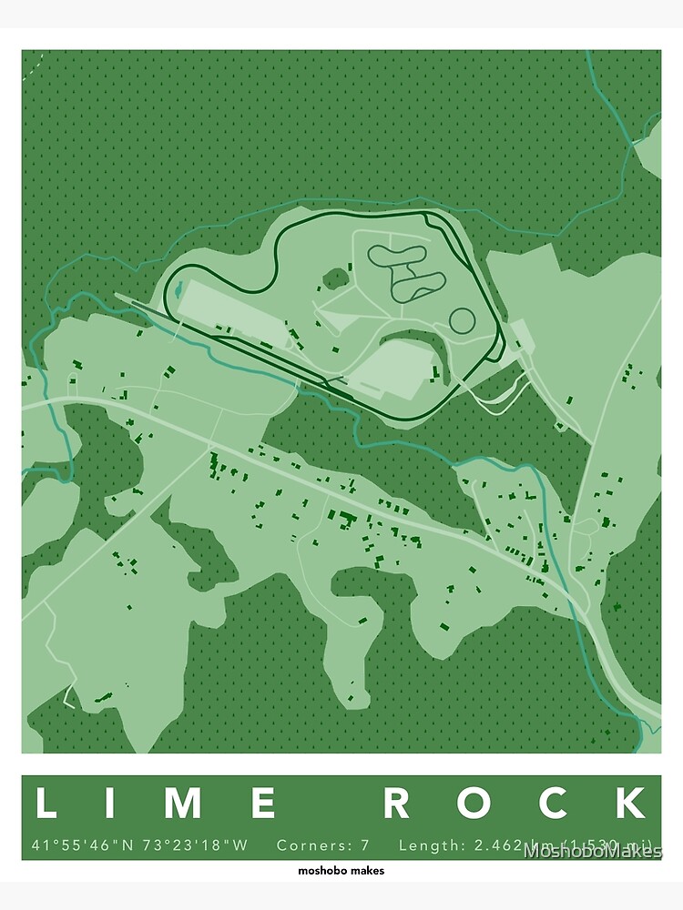 "Lime Rock Park -- Track Map" Poster by MoshoboMakes | Redbubble