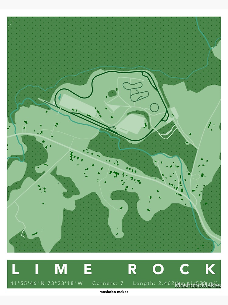 "Lime Rock Park -- Track Map" Sticker for Sale by MoshoboMakes | Redbubble