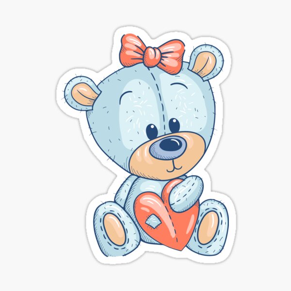 "Cute Teddy Bear" Sticker by Pranesh-16 | Redbubble