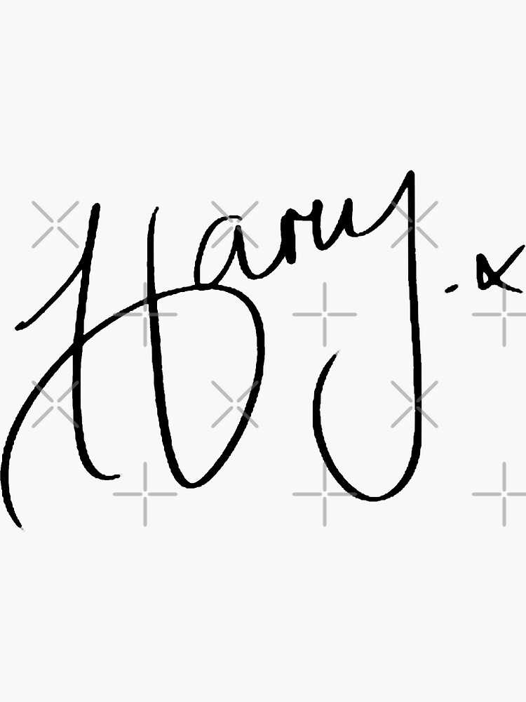 "Harry Styles Signature" Sticker for Sale by ArtDesignsUK | Redbubble