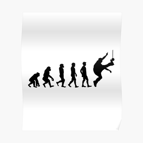 "One Foot High Kick Competition Jumping Jump Evolution" Poster for Sale ...