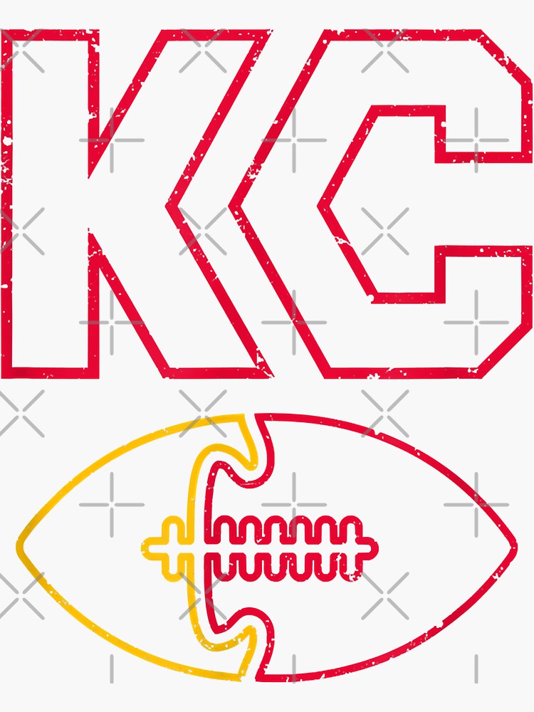 "KC Vintage Football Kansas City Arrowhead Distressed" Sticker for Sale ...