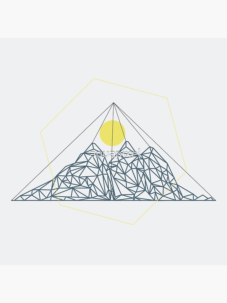 "Mountain shape with low poly design. Mountains filled with triangles ...
