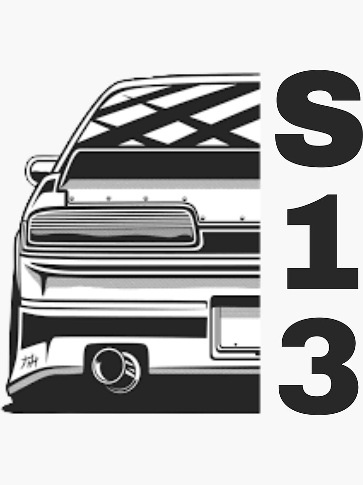"S13 Silvia " Sticker by MOTOSHIFT | Redbubble
