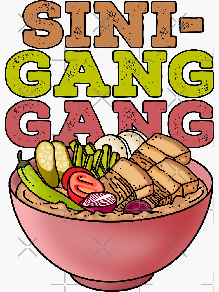 "Sinigang Gang | Filipino Dish" Sticker for Sale by lusoblaban | Redbubble