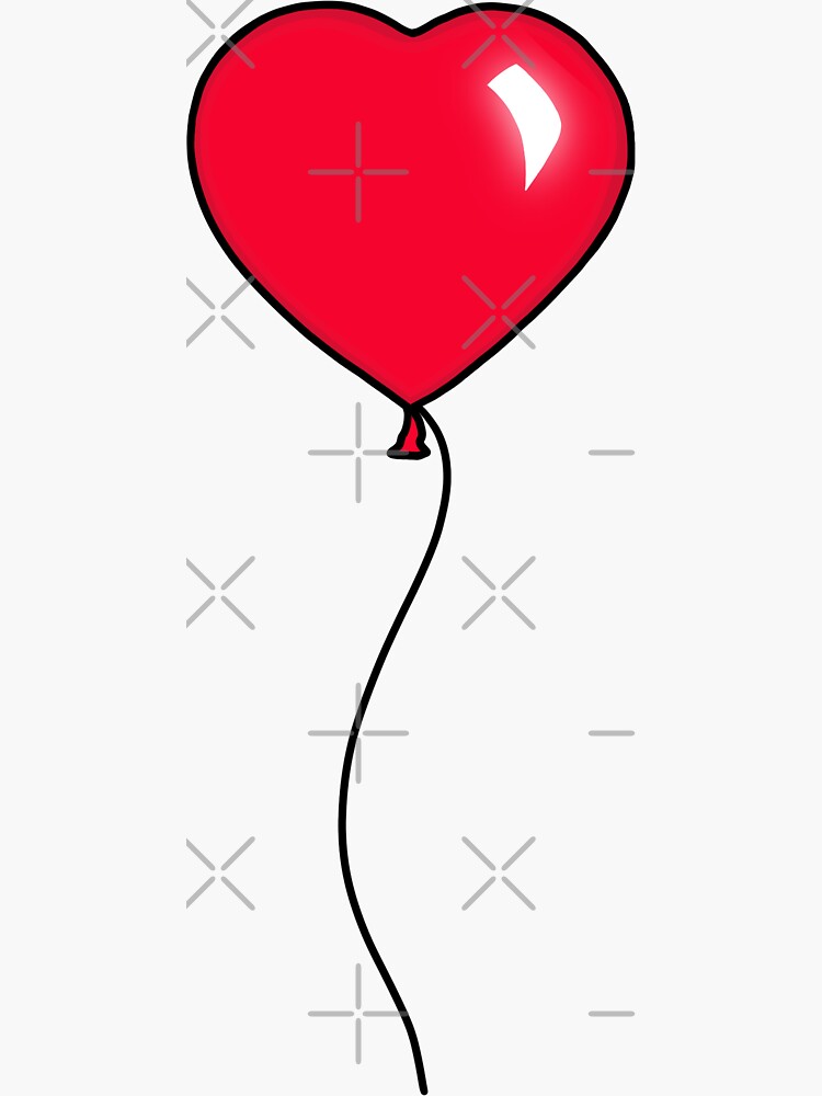 "Heart balloon " Sticker for Sale by Janelleybean | Redbubble