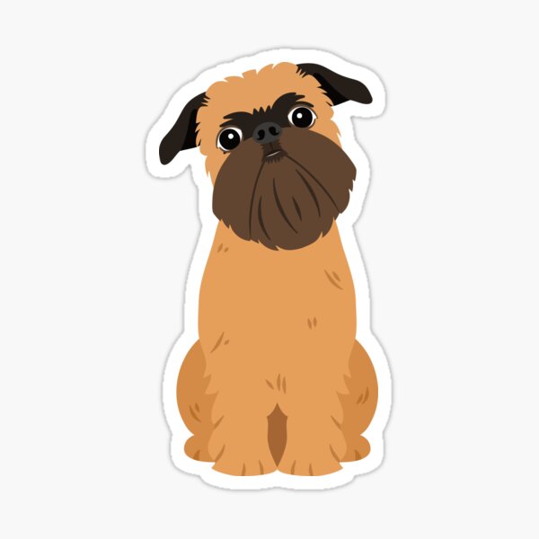 "Love Belge Brussels Griffon" Sticker for Sale by Lulupainting | Redbubble
