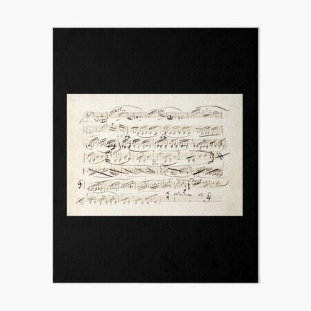"Paganini Original score, manuscript" Art Board Print by SefantaoLyli ...