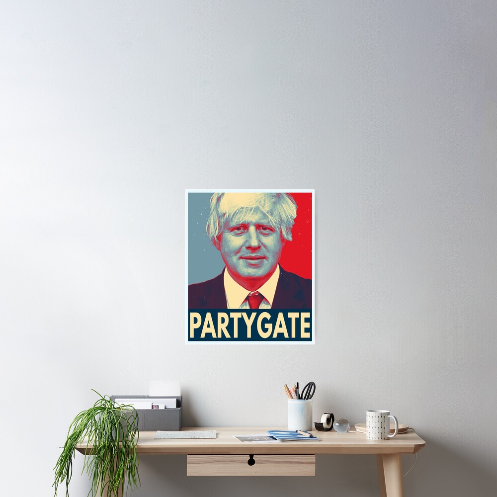 "Partygate (Vintage Retro Iconic Poster Design • Funny Viral Twitter ...
