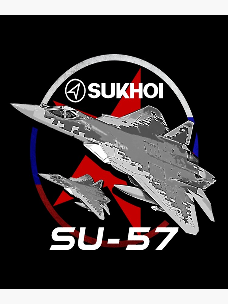 "Sukoi Su 57 Russian Fighterjet T-ShirtSukhoi SU-57 Fighterjet T-Shirt ...