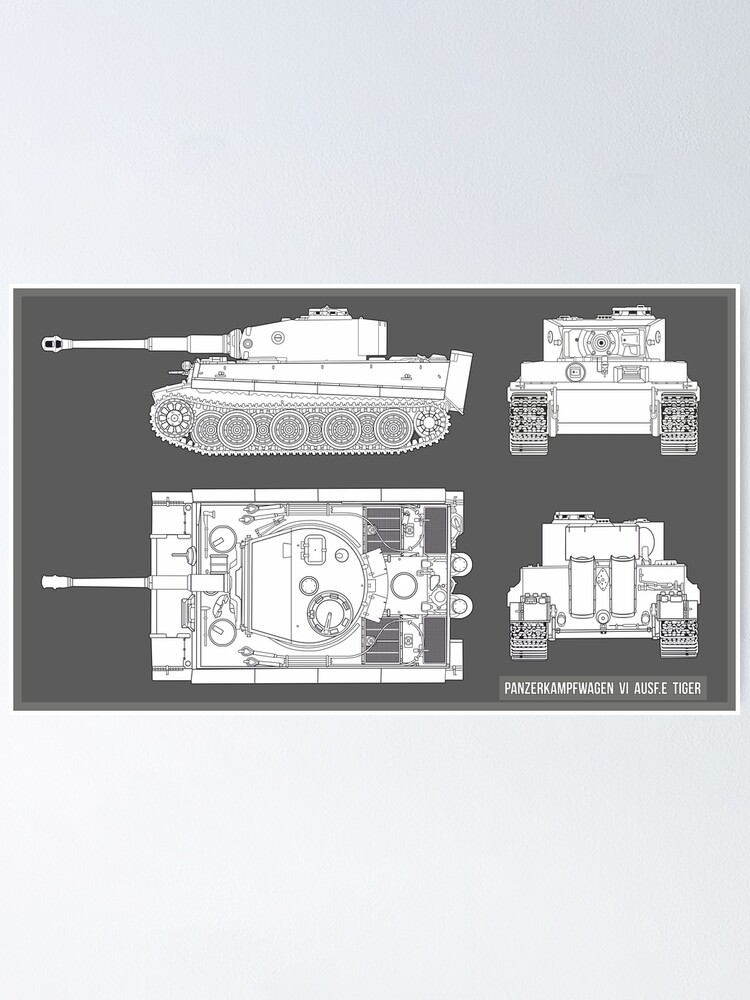"Tiger tank from all sides!" Poster for Sale by FAawRay | Redbubble